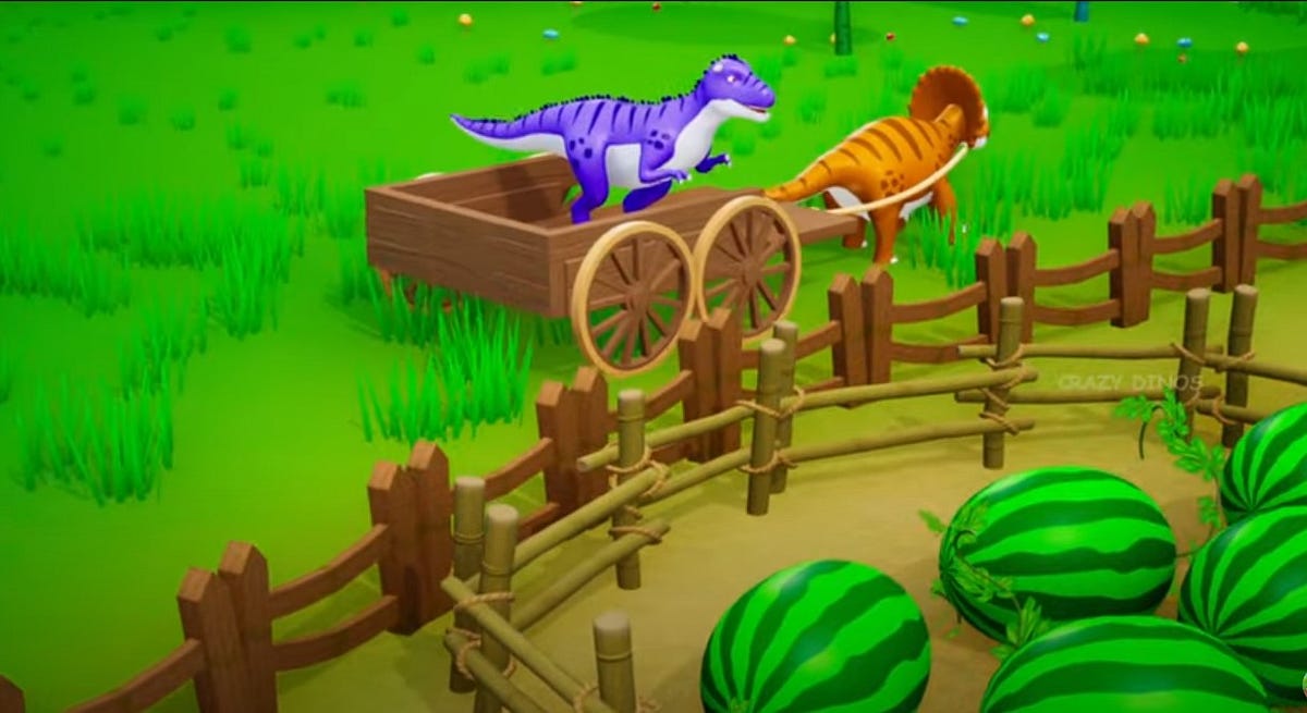 Watermelon Robbery in Jurassic World | Allosaurus Stealing all ...