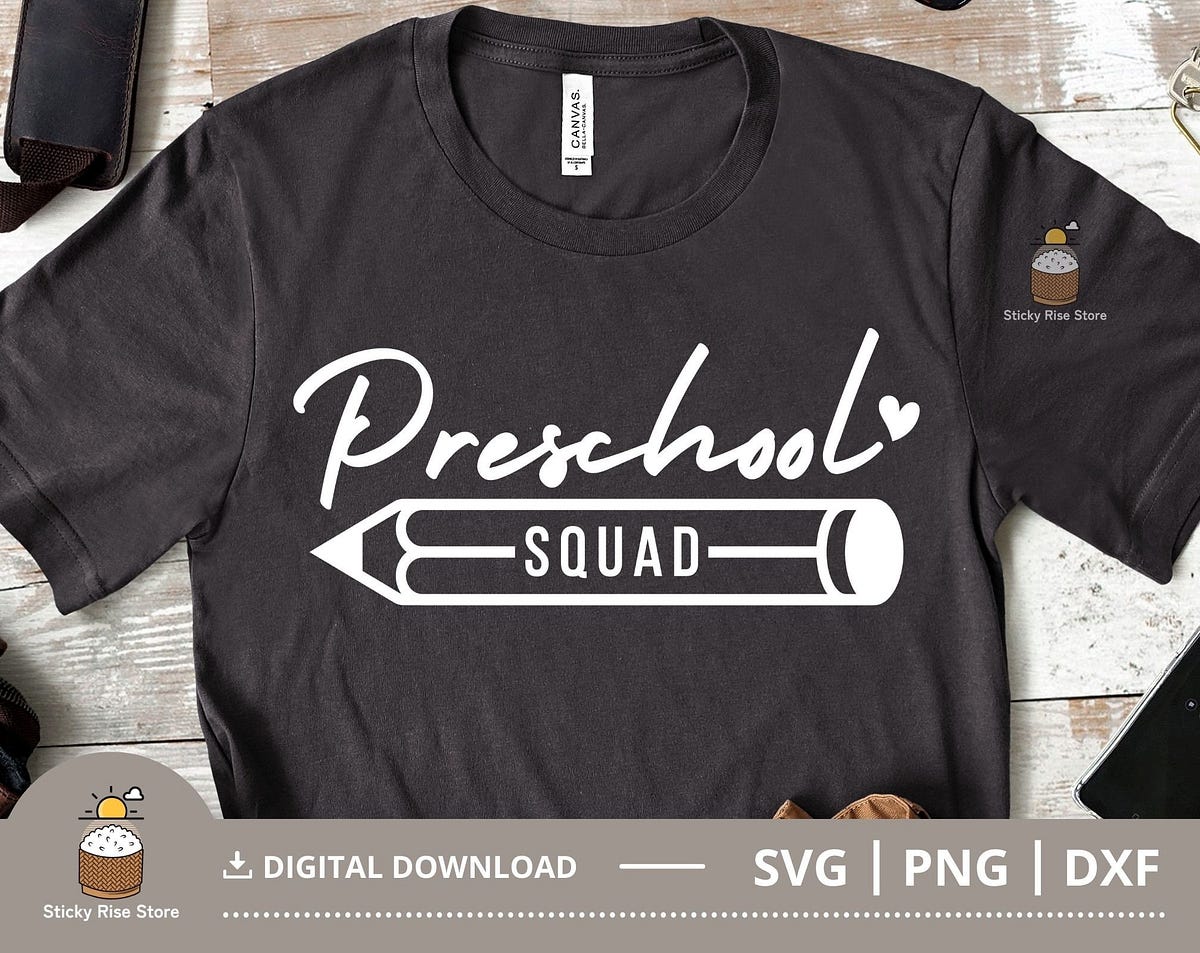 Preschool Squad SVG, Preschool Teacher Shirt Svg, Pre-K Svg, Preschool ...