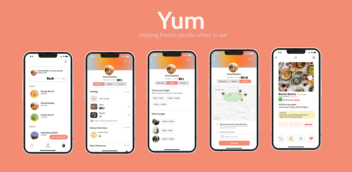 Case Study: Yum, a fun way to help friends decide where to eat. | by ...