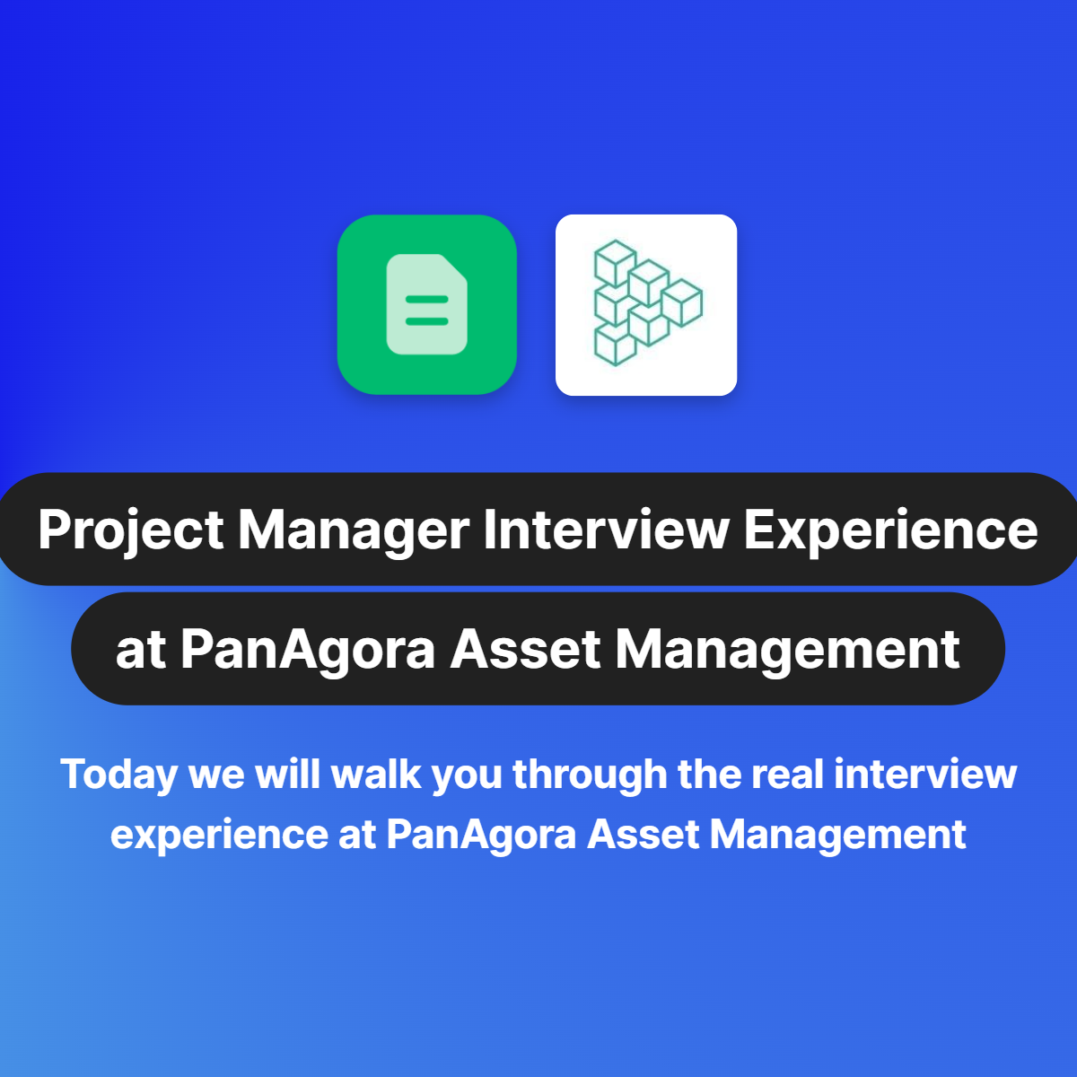 My Project Manager Interview Experience at PanAgora Asset Management ...