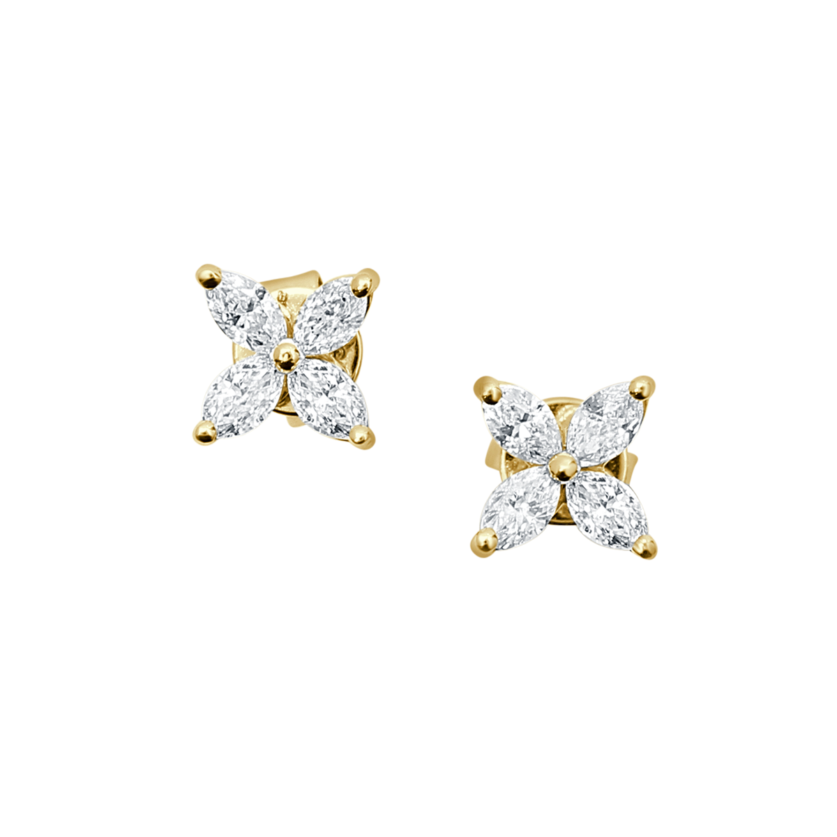 Ava Four Marquise Diamond Earrings - LaMarquise Diamonds & Watches LLC ...