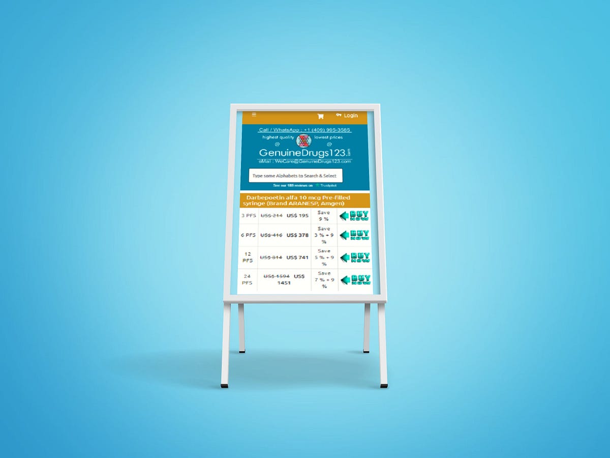 Aranesp (Darbepoetin) Injection Side Effects and Lowest Cost | by Rose ...