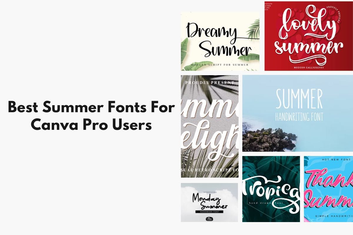 Best Summer Fonts For Canva Pro Users | TheDesignFlair