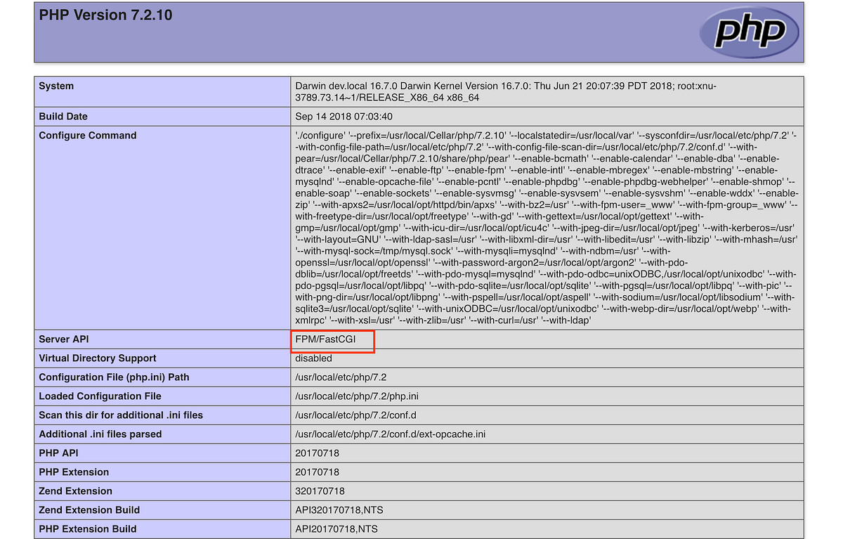 Configuring Apache With Php7 Fpm On Macos Mojave Using Homebrew By 7069