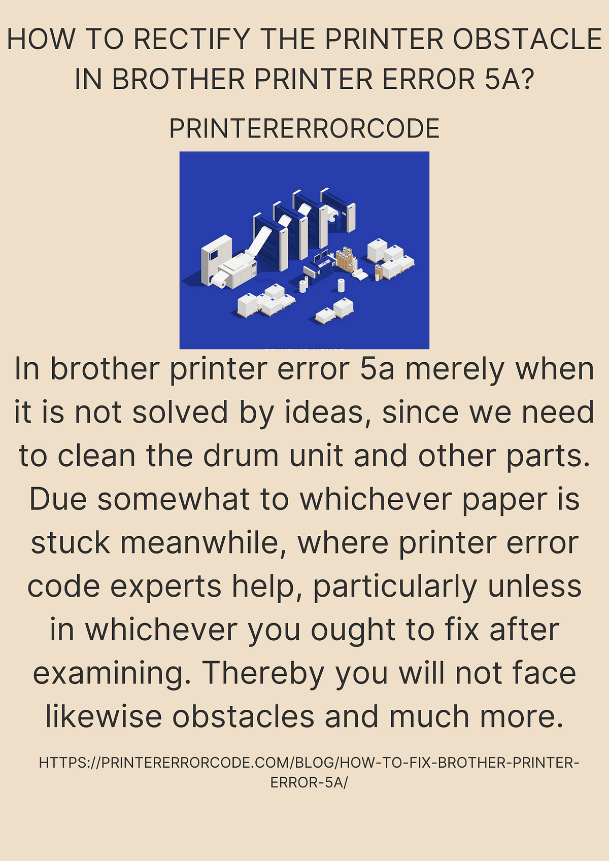 How To Rectify The Printer Obstacle In Brother Printer Error 5a ...