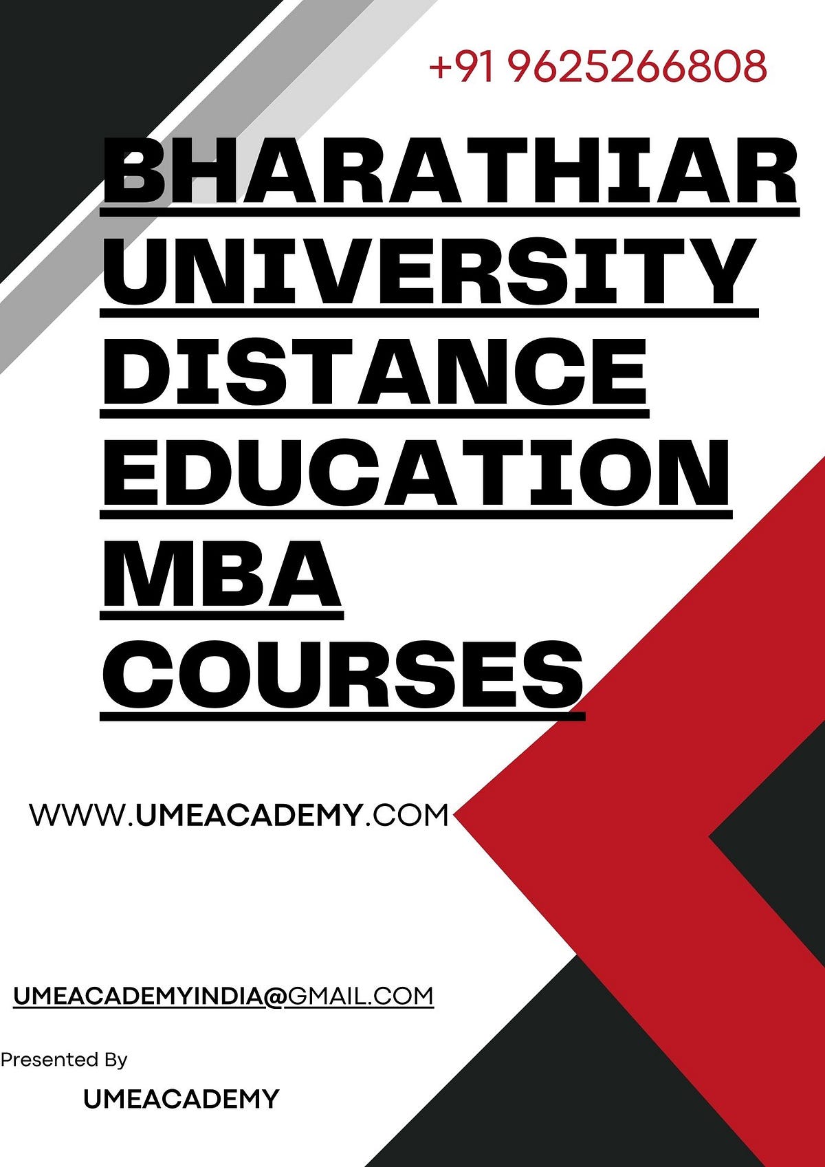 Bharathiar university distance education MBA courses - umeacademy16 ...