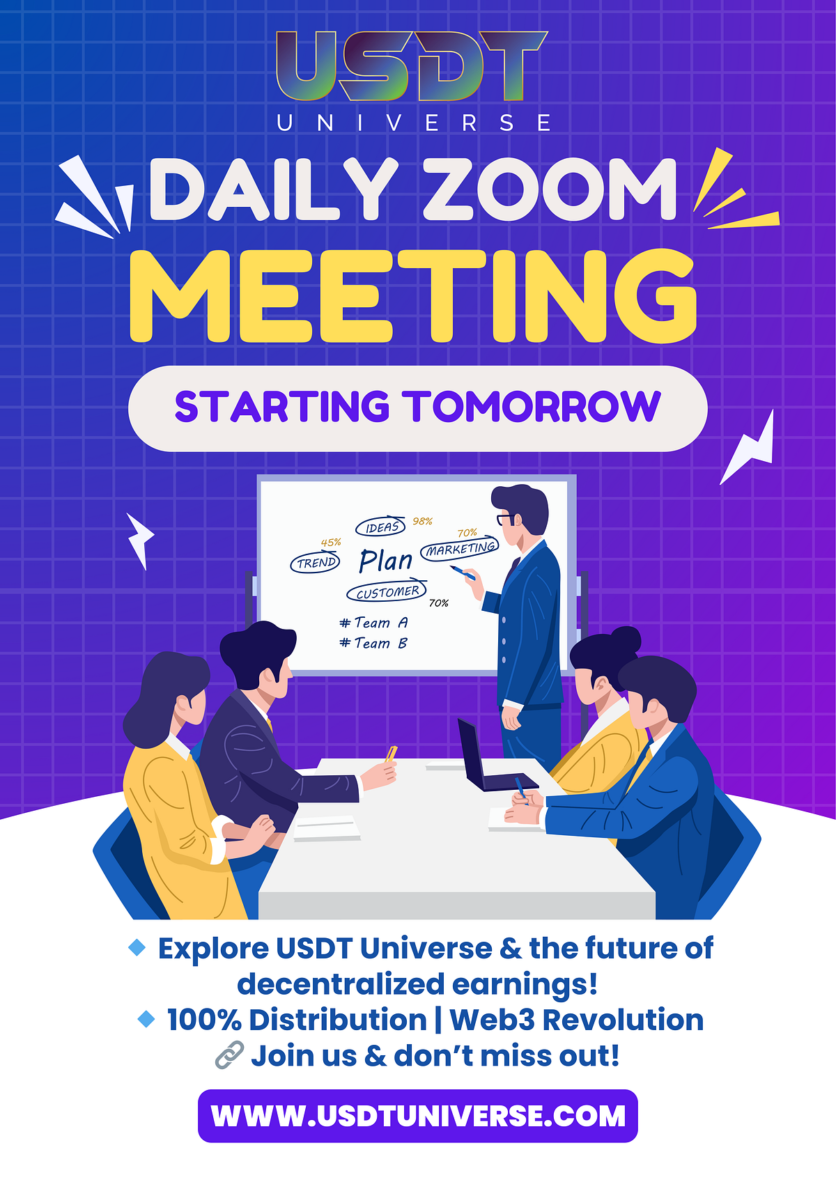 🚀 DAILY ZOOM MEETINGS START TOMORROW! 🌍 - USDT Universe - Medium