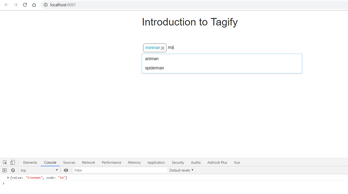 Tagify with Vue. Tagify is an open source JS plug which… | by Krishnadeepu | Medium