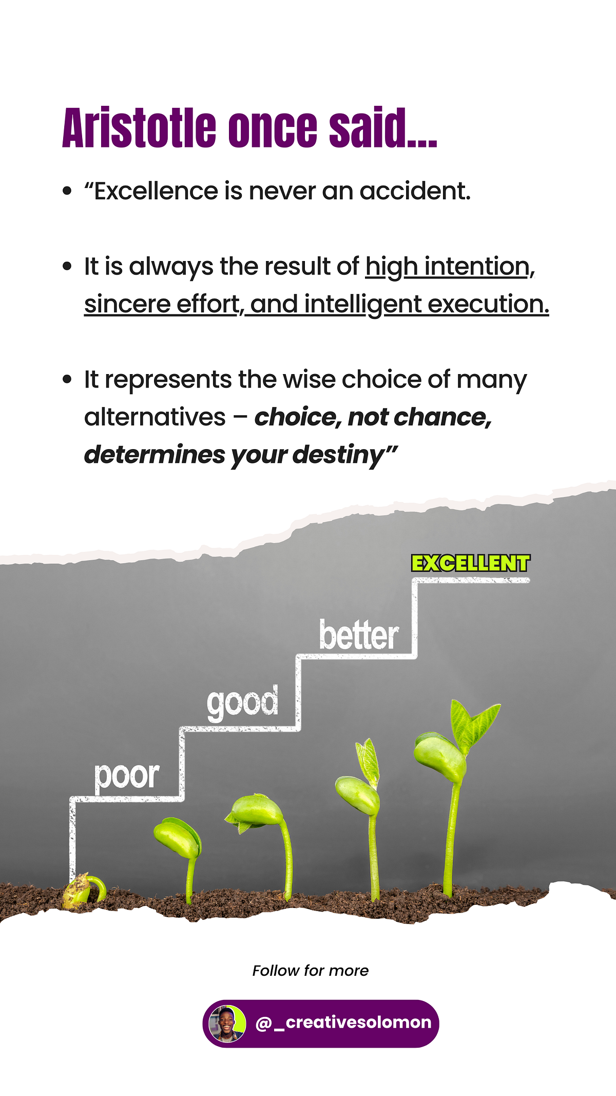 Think about this 👇 When we set our sights high, pour our hearts into ...