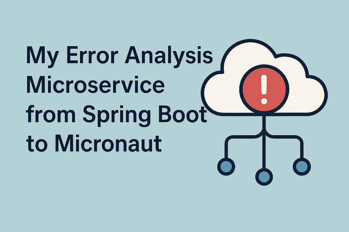 My Error Analysis Microservice from Spring Boot to Micronaut | by ayush gupta | Jul, 2025 | Medium