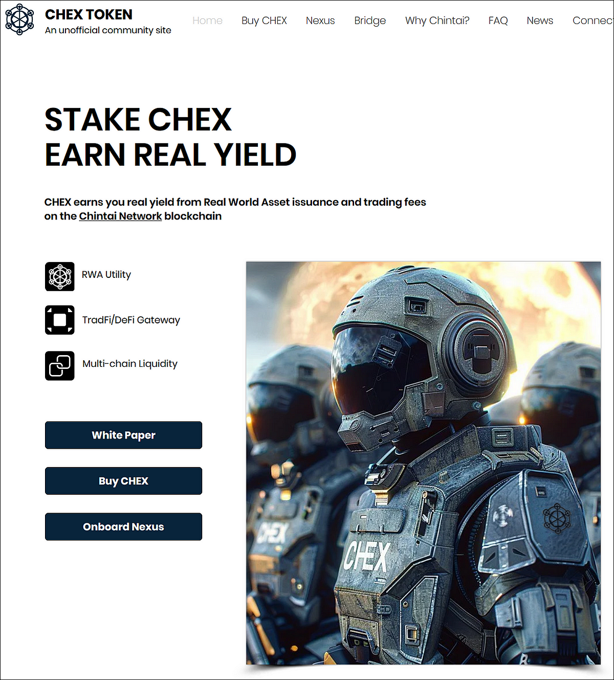 Introducing CHEXToken.com. New Chintai CHEX Token Community… | by Real World Asset Tokenization ...