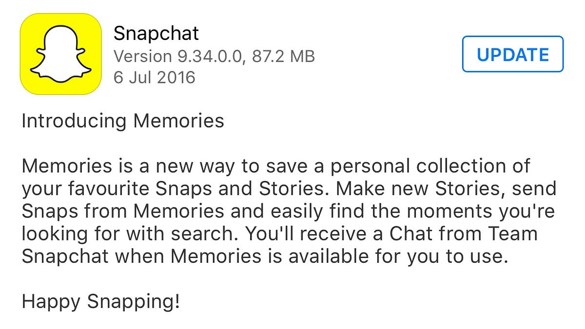 Memories : Snapchat Listened To Their Users | by All Things Networking ...