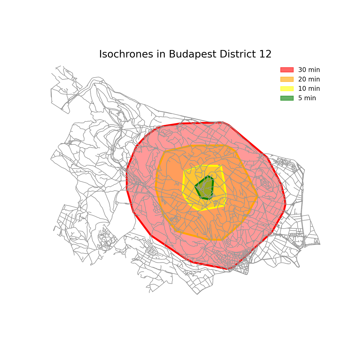 Isochrones in Python. Highlighting walkability areas in… | by Milan ...