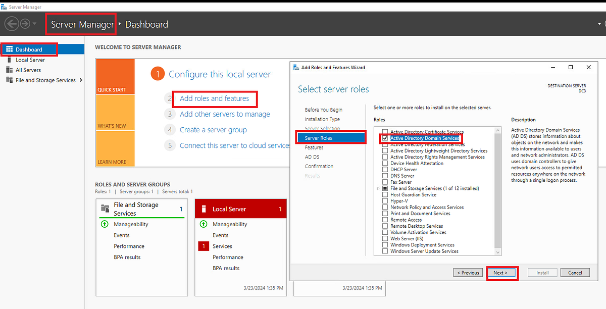 ‘How to Configure Replication for a Domain Controller’ To configure ...