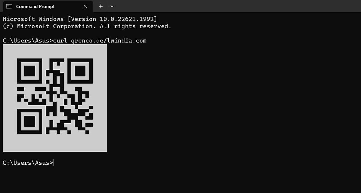 Made QR code from cmd - Piyush sharma - Medium