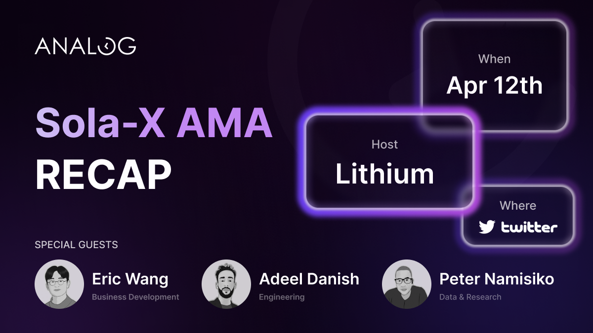 Analog X SOLA-X AMA Session Recap | by Analog | Apr, 2023 | Medium