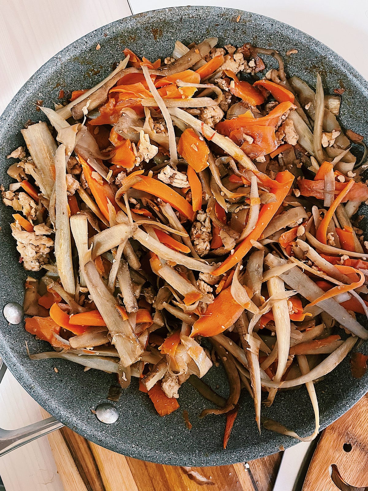 Burdock, Carrots, and Chicken Kinpira stir-fry【Simple Easy Japanese ...