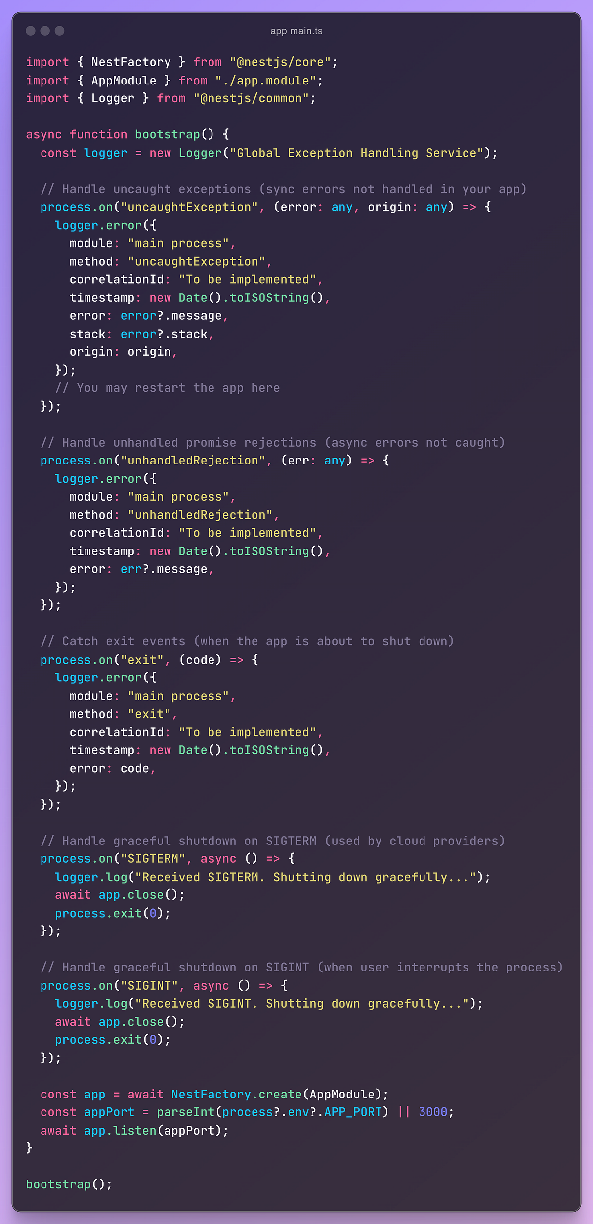 💡𝗛𝗮𝗻𝗱𝗹𝗶𝗻𝗴 𝗚𝗹𝗼𝗯𝗮𝗹 𝗘𝘅𝗰𝗲𝗽𝘁𝗶𝗼𝗻𝘀 & 𝗚𝗿𝗮𝗰𝗲𝗳𝘂𝗹 𝗦𝗵𝘂𝘁𝗱𝗼𝘄𝗻𝘀 𝗶𝗻 𝗧𝘆𝗽𝗲𝗦𝗰𝗿𝗶𝗽𝘁 𝘄𝗶𝘁𝗵 𝗡𝗲𝘀𝘁𝗝𝗦 🚀 | by Apurv upadhyay ...