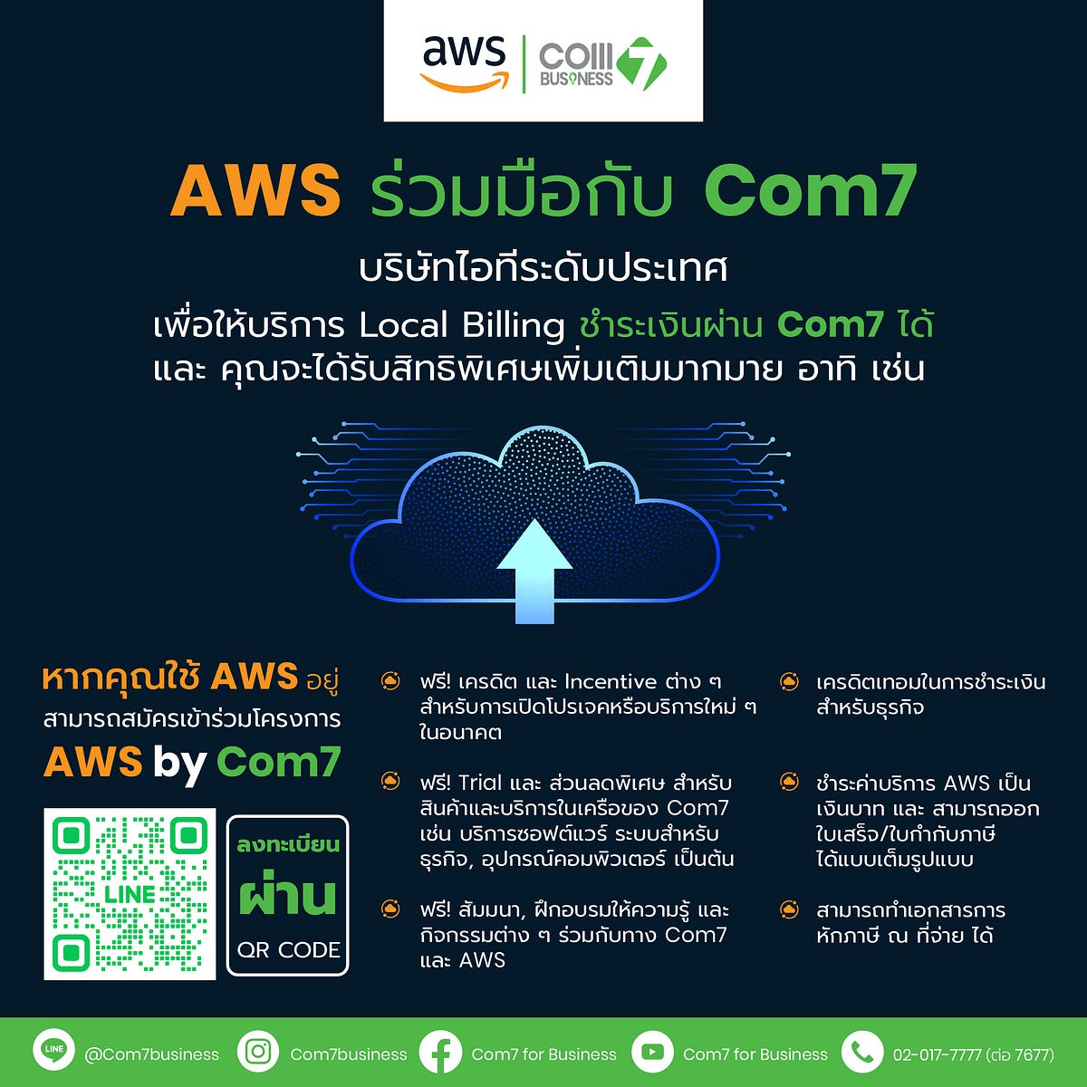 ชำระค่าบริการ Cloud กับ AWS ไม่ซับซ้อนอีกต่อไป! AWS ร่วมมือกับ Com7 บริษัทไอทีระดับประเทศ - COM7 ...