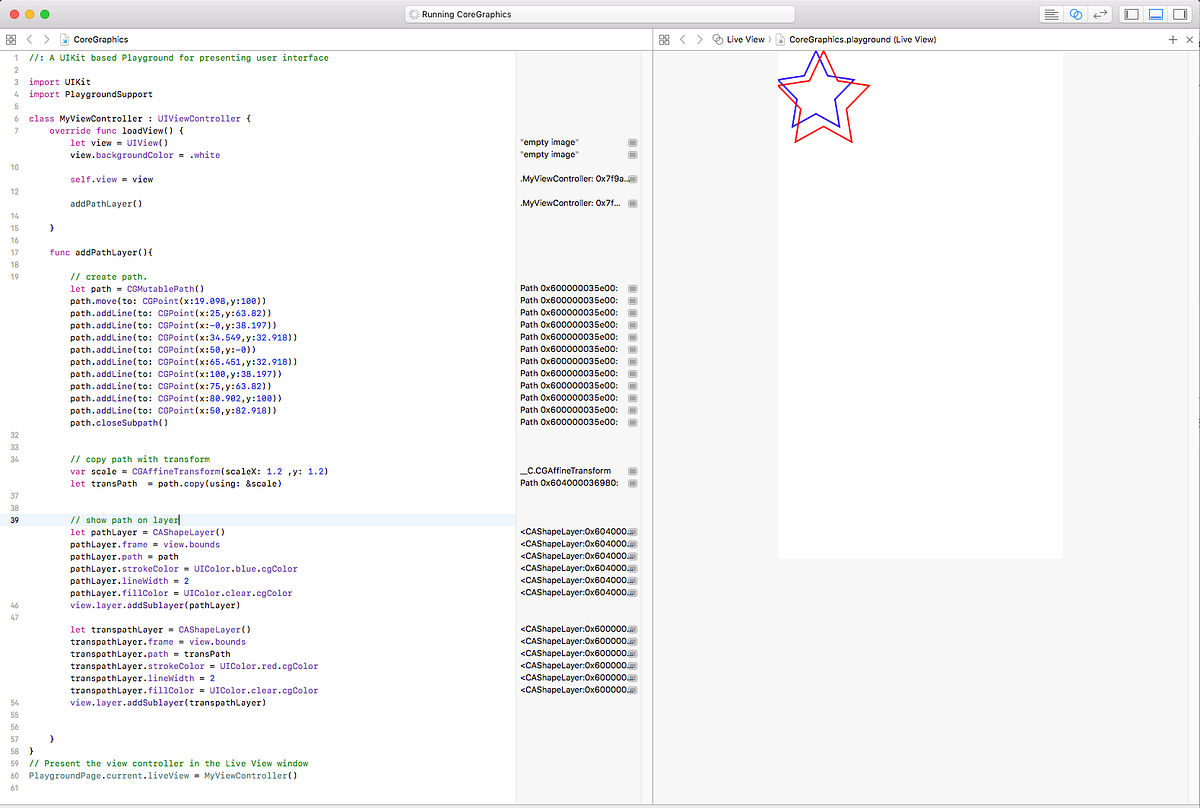 Swift Cgpathにcgaffinetransformを適用し変形する By Tail F My Tech Life Medium
