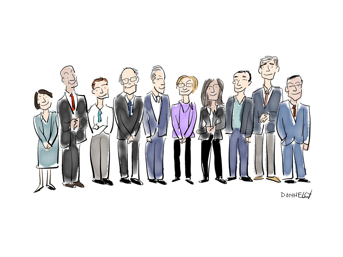 Drawing The Third Democratic Presidential Debate | by Liza Donnelly ...