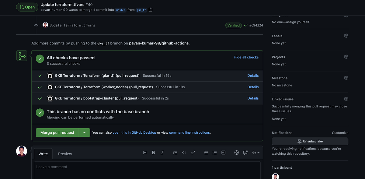 Creating a GKE Cluster with GitHub Actions | by Pavan Kumar | Nerd For Tech | Medium