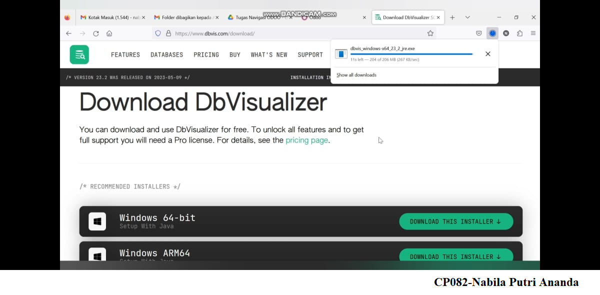 CARA MENGINSTAL DBVISUALIZER PADA WINDOWS | by Nabila Putri Ananda | Medium
