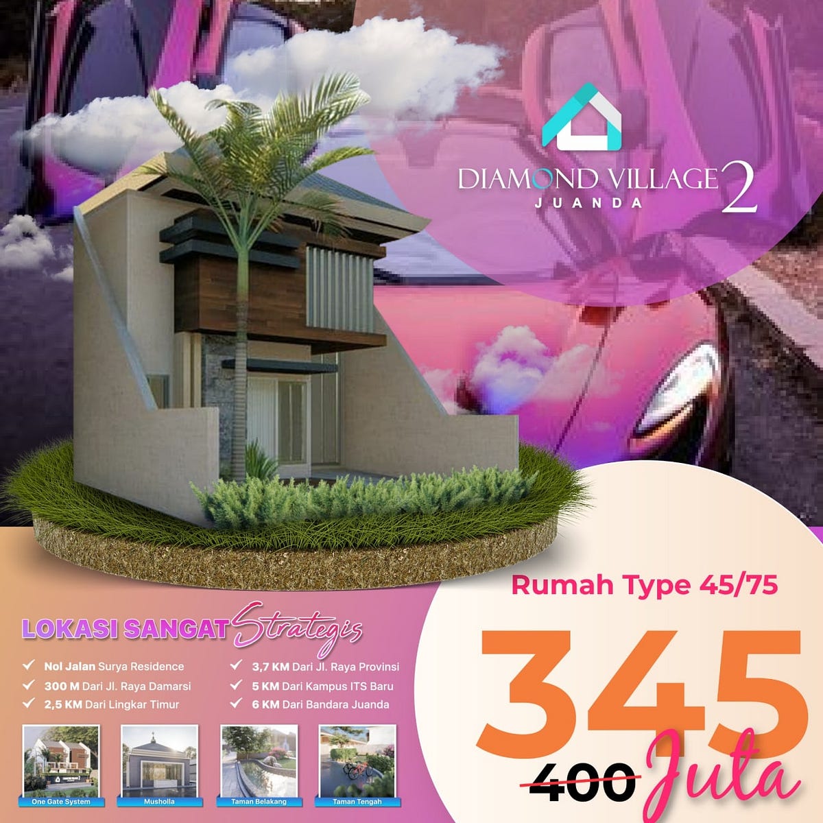 Perumahan Sidoarjo 300 Jtan Promo ,3 Kamar Tidur - perumahan sedatisidoarjo - Medium