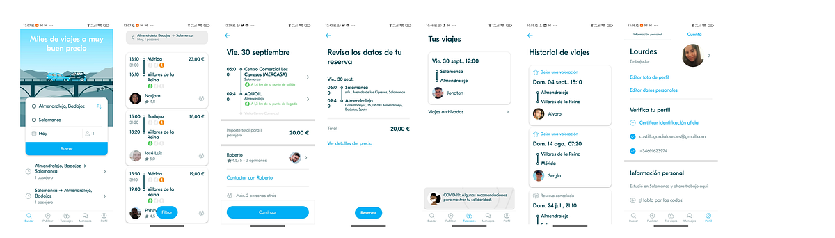 Wireframing BlaBlaCar. Ironhack’s Pre-work. Challenge 2. | by Lourdes ...