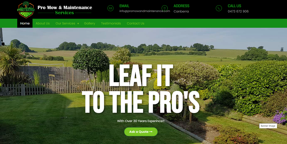 landscaper in Canberra - Pro mow Maintenance - Medium
