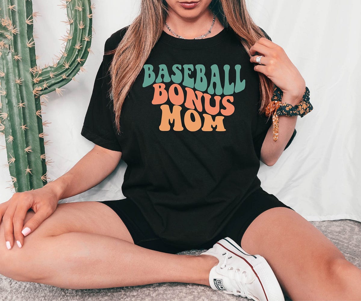 Baseball Bonus Mom Shirt, Retro Baseball Bonus Tshirt, Baseball Mom ...
