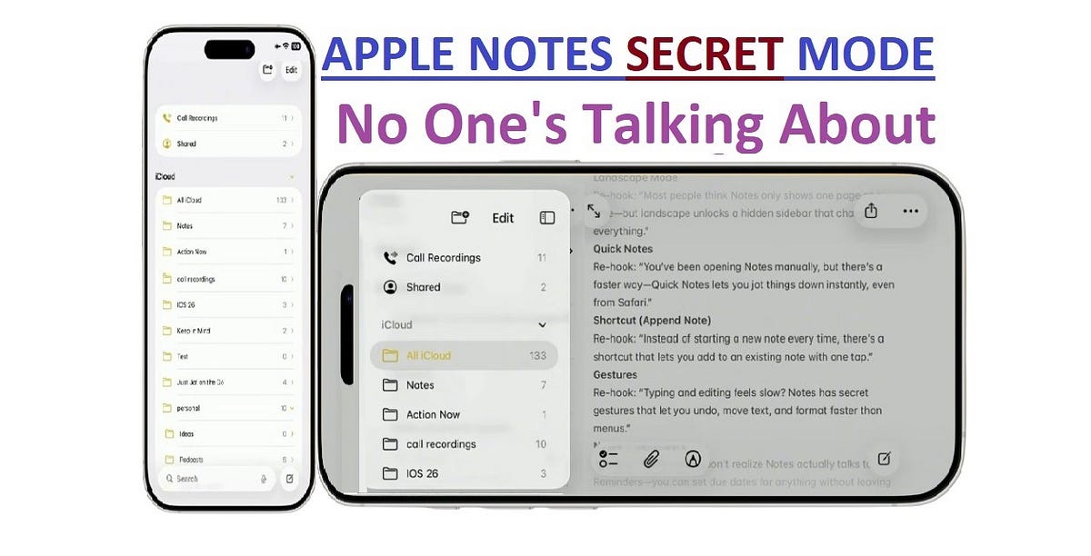 Apple Notes Has a Secret Mode — And Almost No One Uses It | by Zeeshan ...