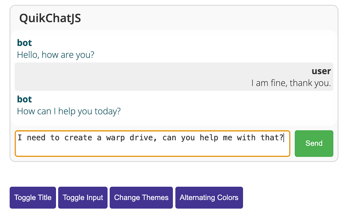 QuikChat. Lightweight Chat Widget with History… | by Manu Chatterjee ...