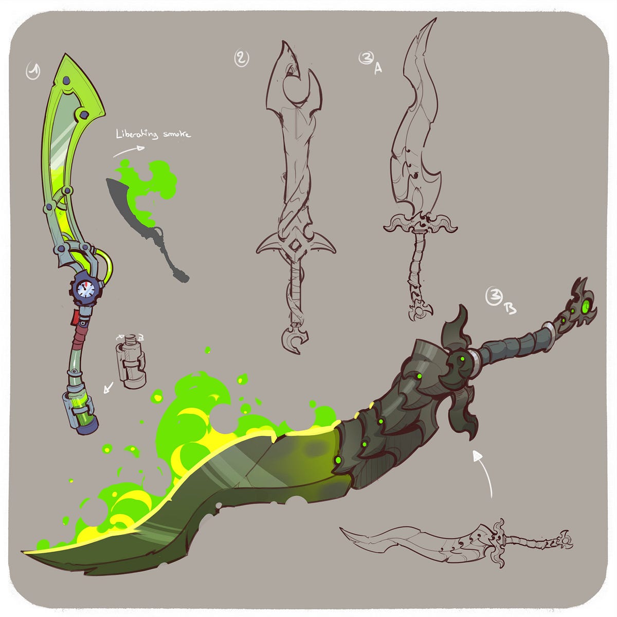 The Making and Rendering of a Stylised Hand-Painted Blade | by Harry ...