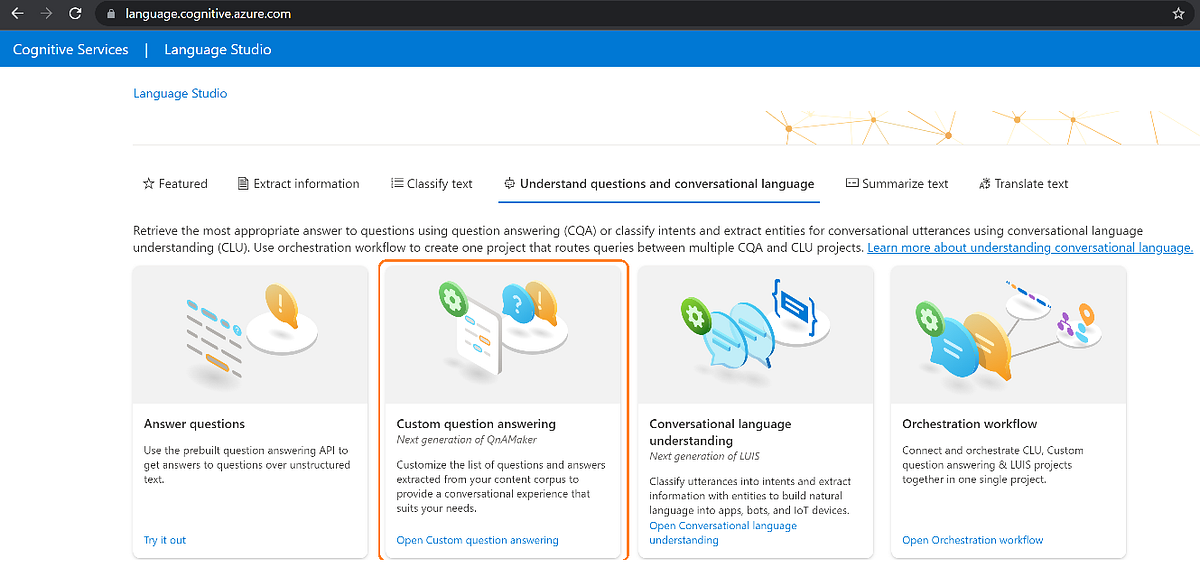 Using Language Studio To Create Custom QnA Maker | by Shweta Lodha | Medium
