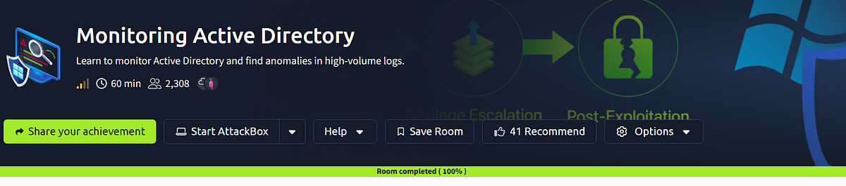 Monitoring Active Directory | TryHackMe | Splunk | by Jose Praveen | Medium