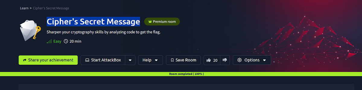 Cipher’s Secret Message| By Lavanya | by L4V4NY4 AGR3 | MeetCyber | Medium