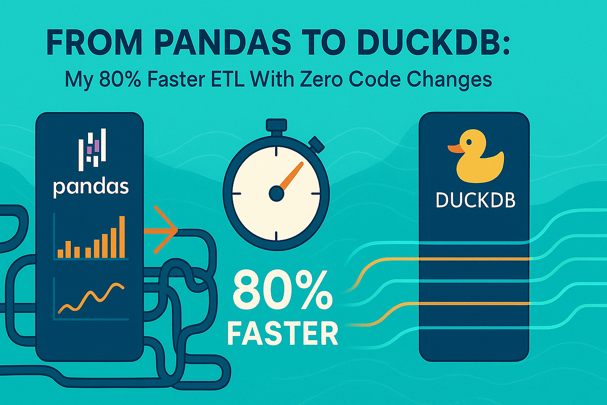 From Pandas to DuckDB: My 80% Faster ETL With Zero Code Changes | by Nikulsinh Rajput | Aug ...
