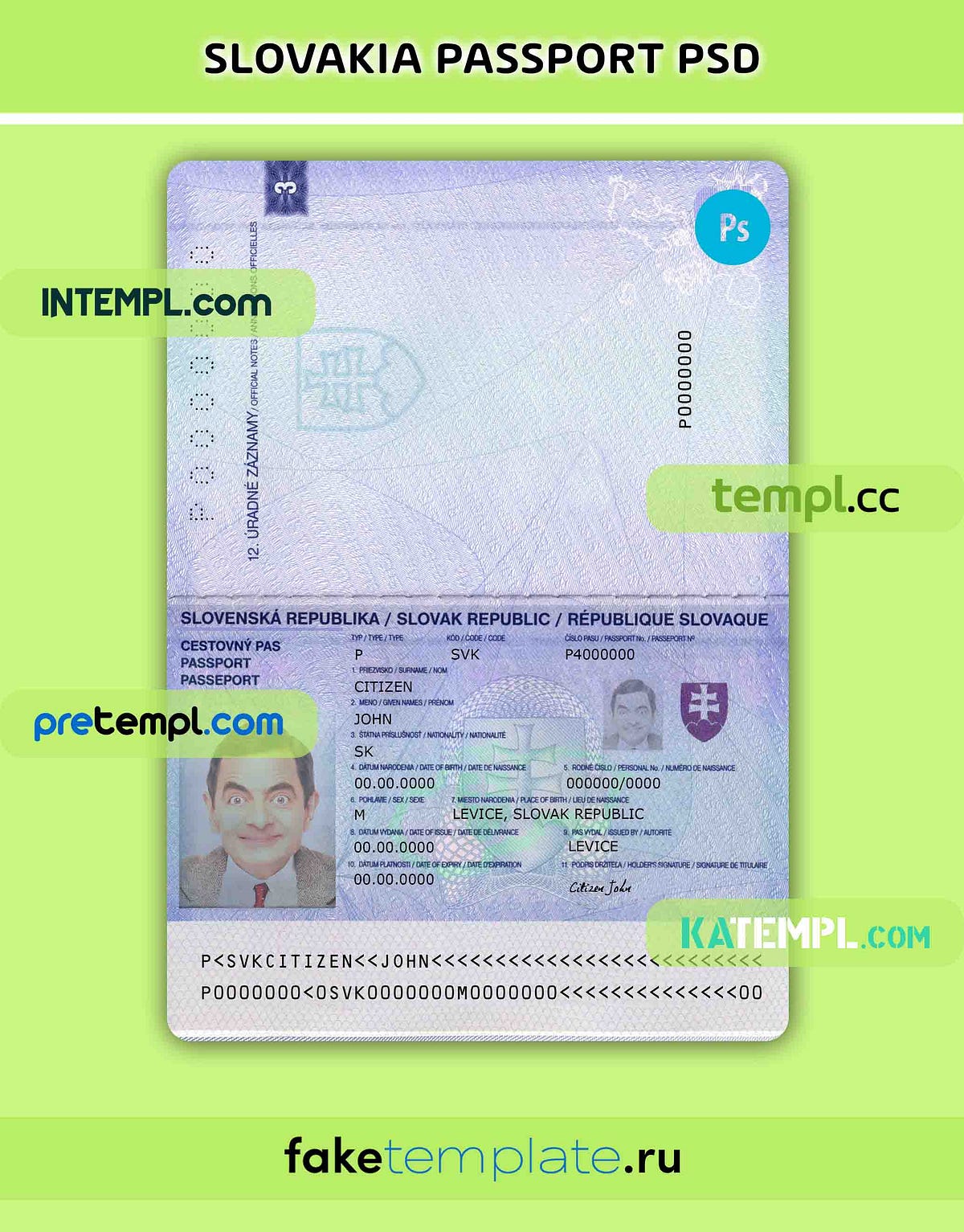 Slovakia passport PSD download template 2012 | by Intempl | Sep, 2023 ...