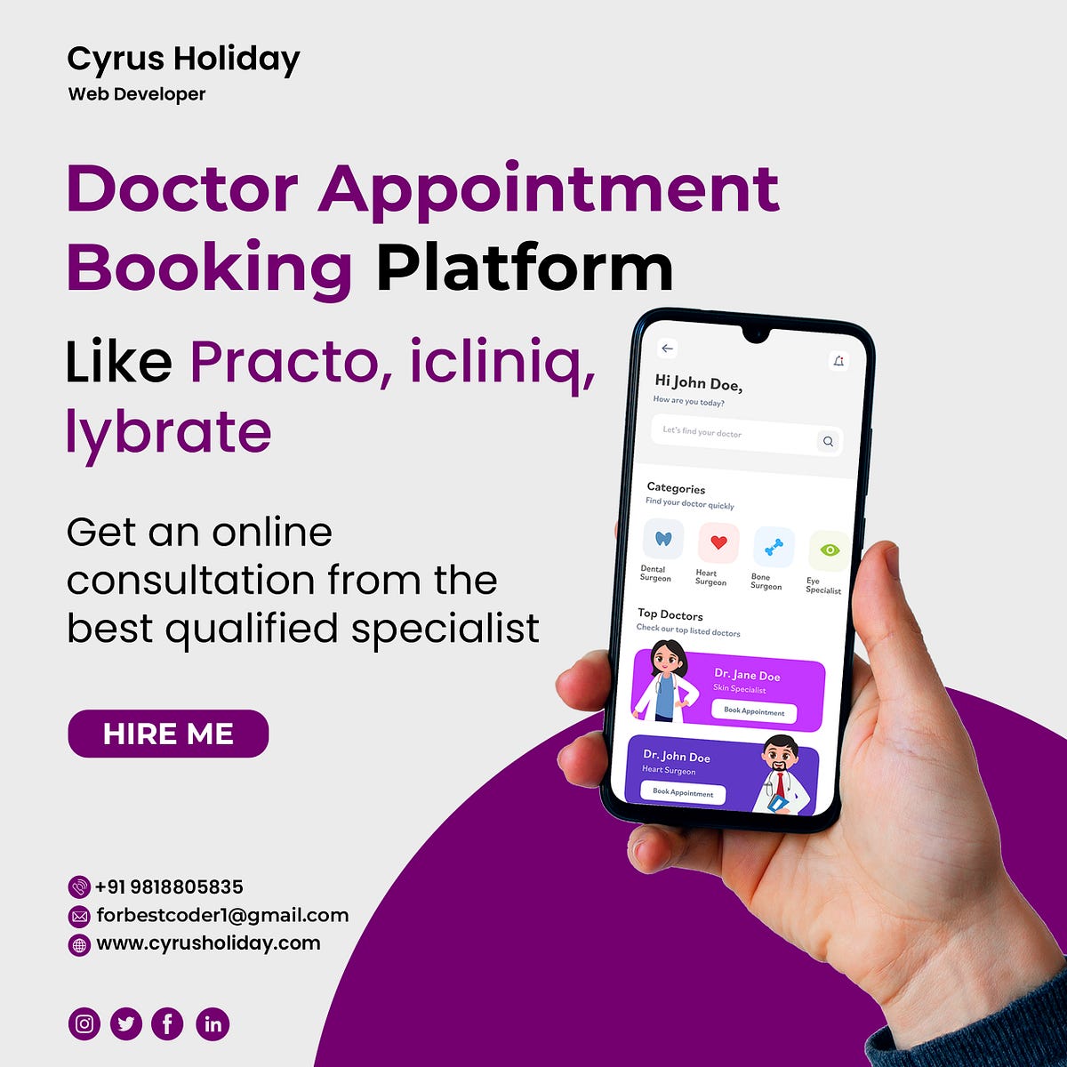 Doctor Appointment Booking Platform Like Practo Icliniq Lybrate