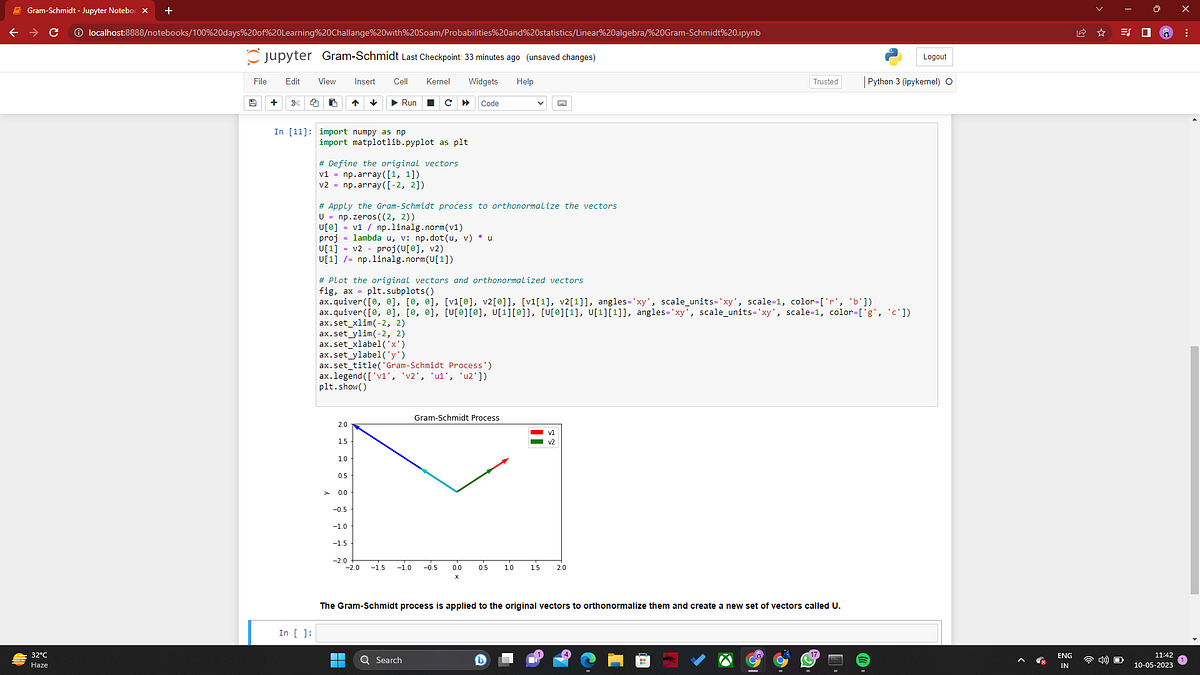 Gram-Schmidt. The Gram-Schmidt process is an… | by Soumyadarshan Dash ...