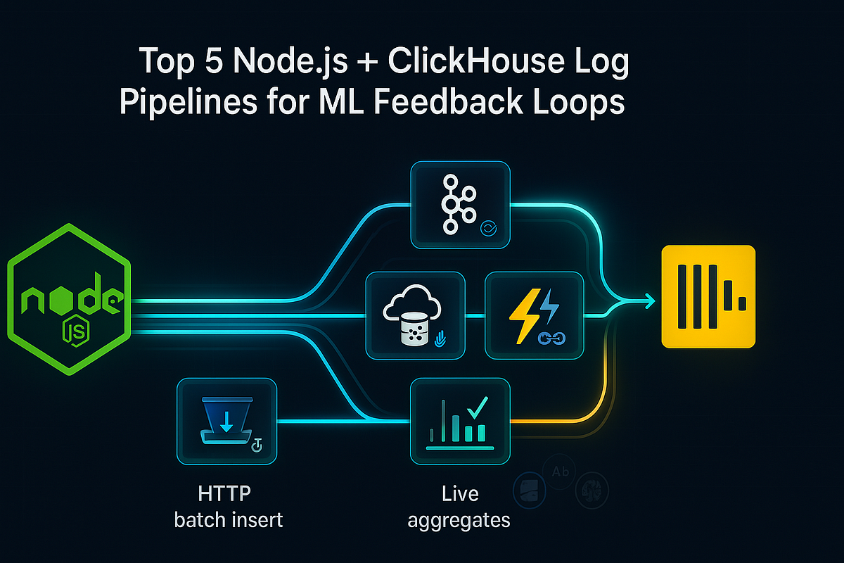 5 Node.js + ClickHouse Pipelines for ML Loops | by Bhagya Rana | Sep, 2025 | Medium