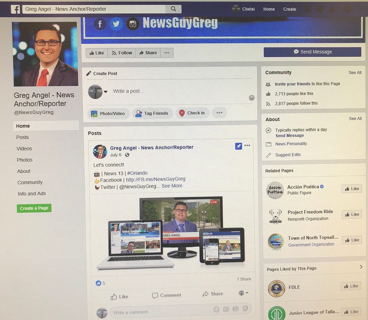 Greg Angel Spectrum News 13 Orlando | by Chelsi Byrnes | Medium