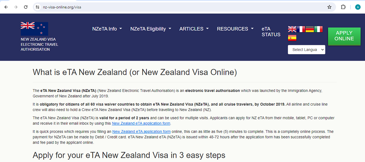 FOR MALASIAN CITIZENS — NEW ZEALAND New Zealand Government ETA Visa — NZeTA Visitor Visa Online ...
