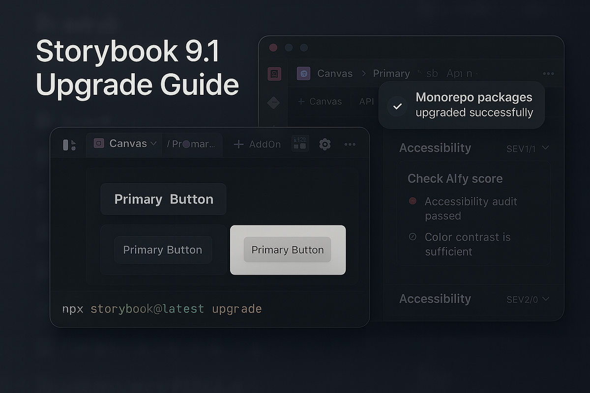 Storybook 9.1 Upgrade Guide. Upgrade your design system to Storybook… | by Roman Fedytskyi | Sep ...