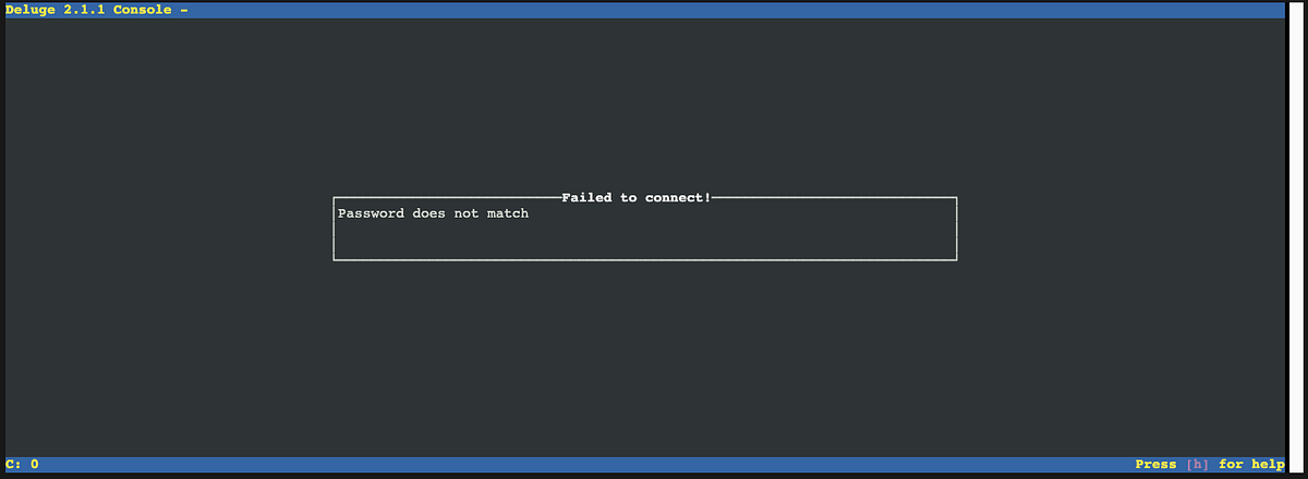 Setting up Deluge server in headless mode | by Nic Werner | Medium