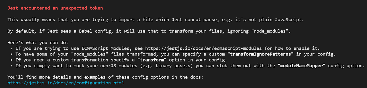 Integrating react testing library and Jest in my existing CRA project ... Integrating react testing library and Jest in my existing CRA project ...