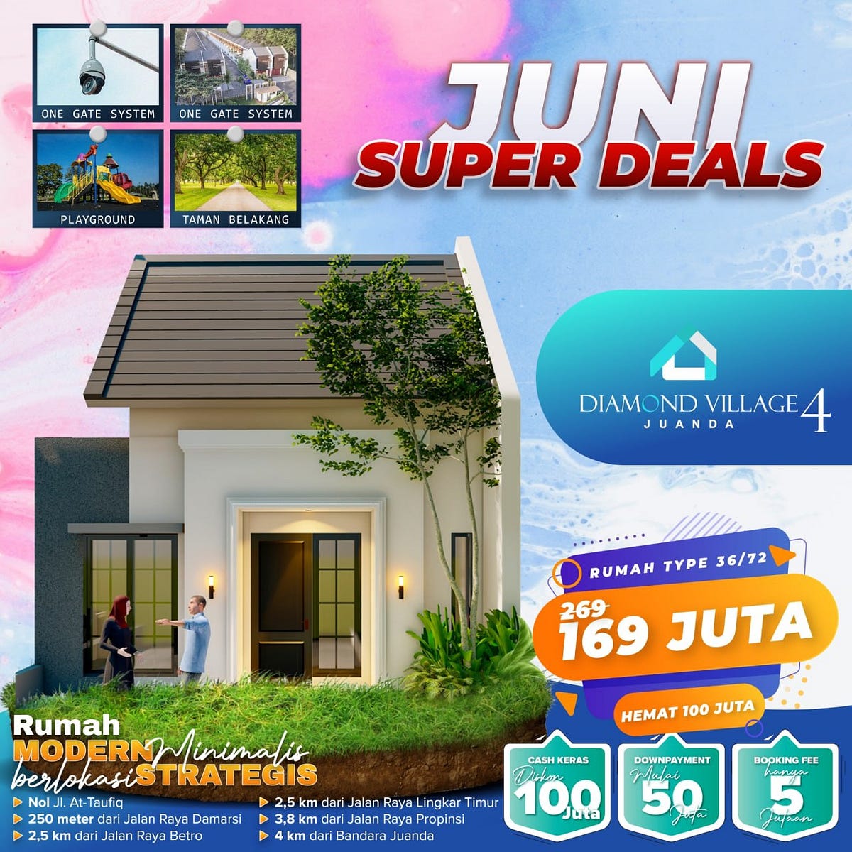 TERBARU, WA 0823–3511–9990, Perumahan Damarsi Buduran Sidoarjo Hanya 100 Juta-an, Diamond ...