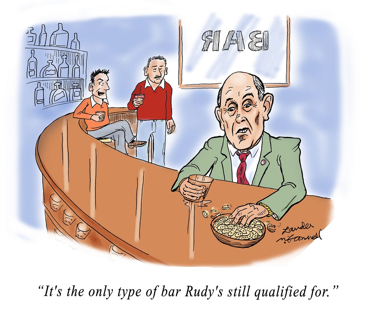 Rudy Giuliani Acing The Bar. One bar remains that welcomes Rudy | by ...