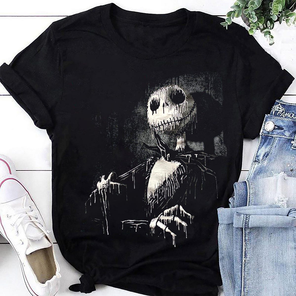Jack Skellington Sitting Pose T-Shirt, Jack Skellington Shirt Fan Gift ...